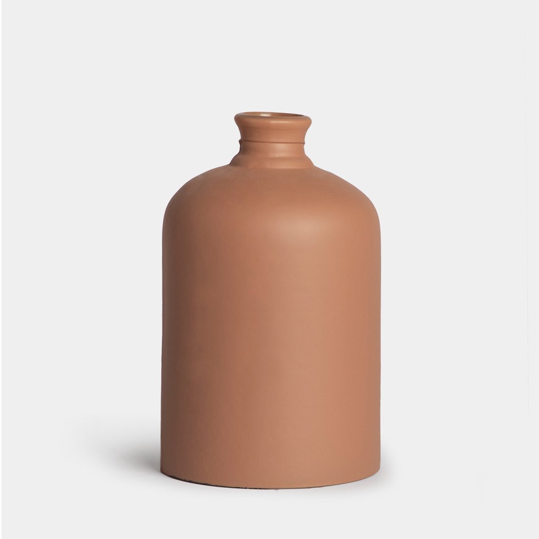 Vase en verre peint en couleur terre cuite Mat | Leroy Merlin