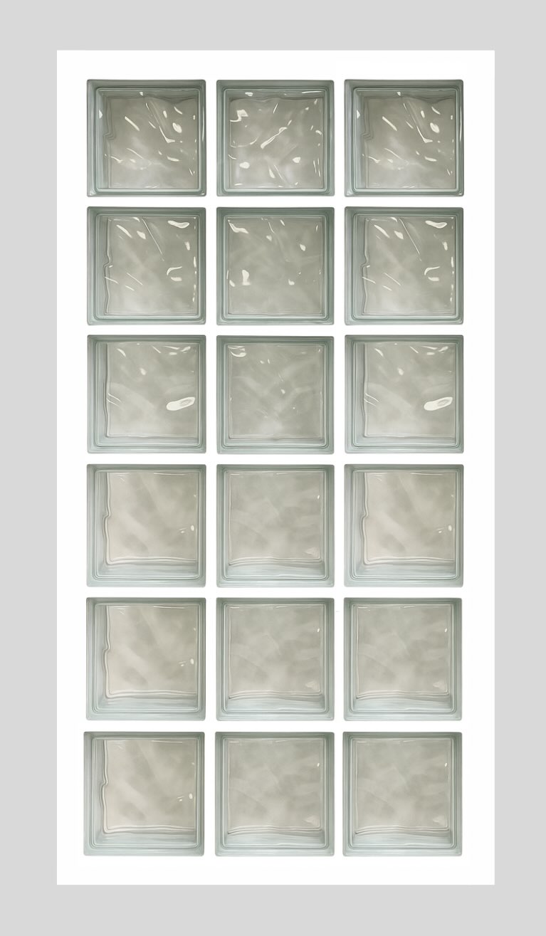 Brique de verre / panneau 18 briques de verre Wave nuage, hors ...