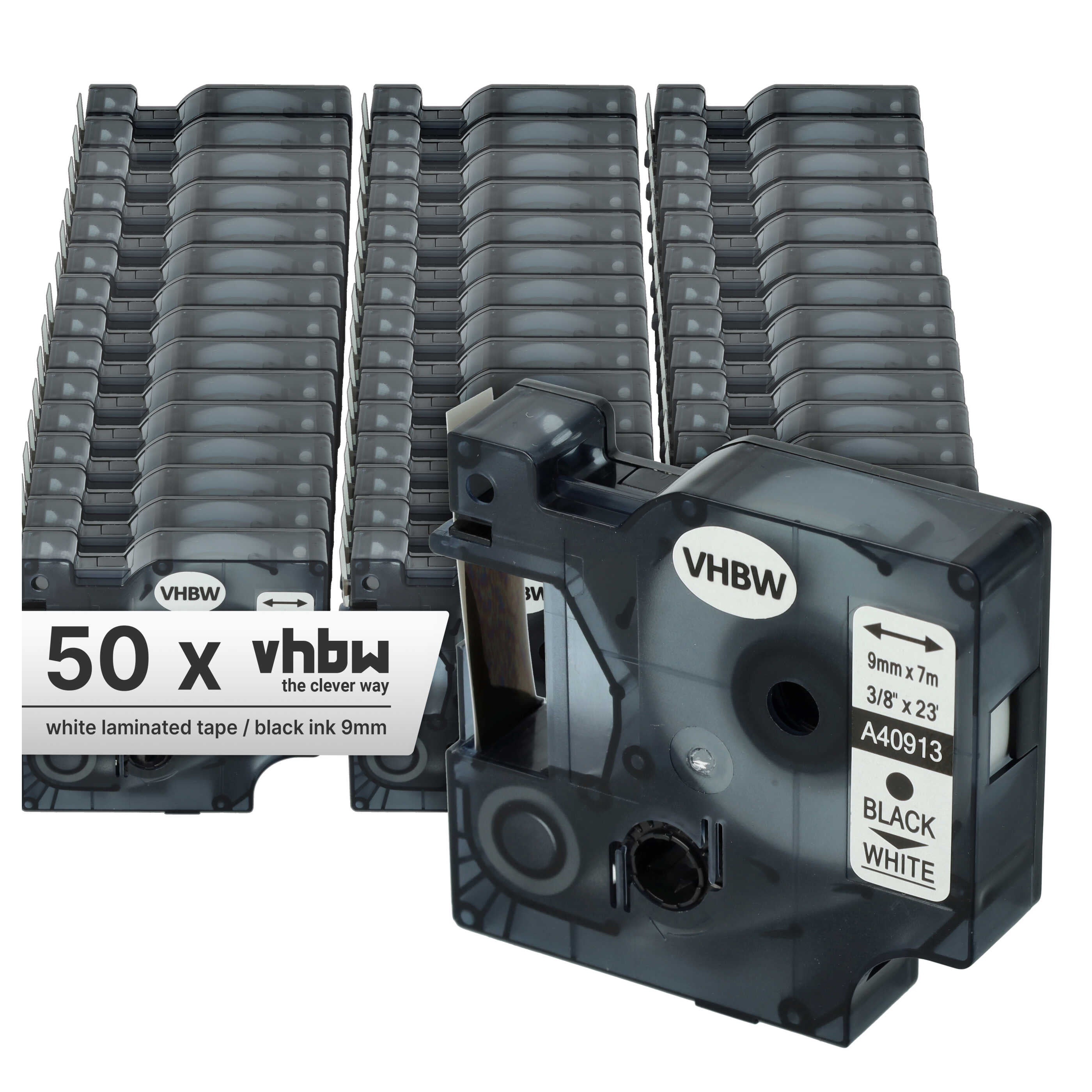 Vhbw 50x Cassetta nastro compatibile con Dymo LabelWriter Duo, Duo 400 ...