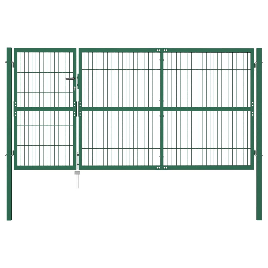 The Living Store - Portail de clôture de jardin avec poteaux 350x140 cm ...
