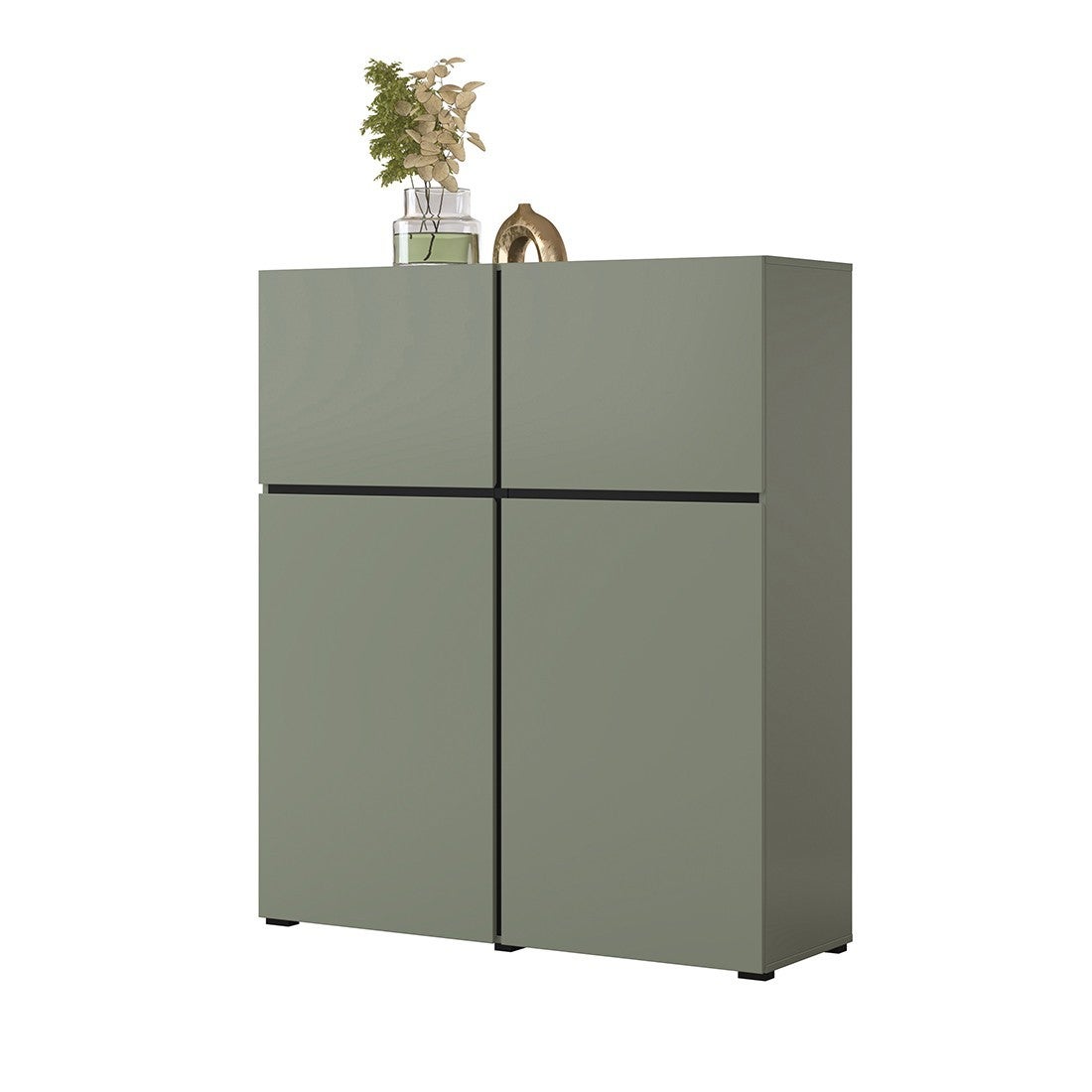 Buffet alto color verde salvia L120xH140xP40 colección HAVANA. Bahut ...