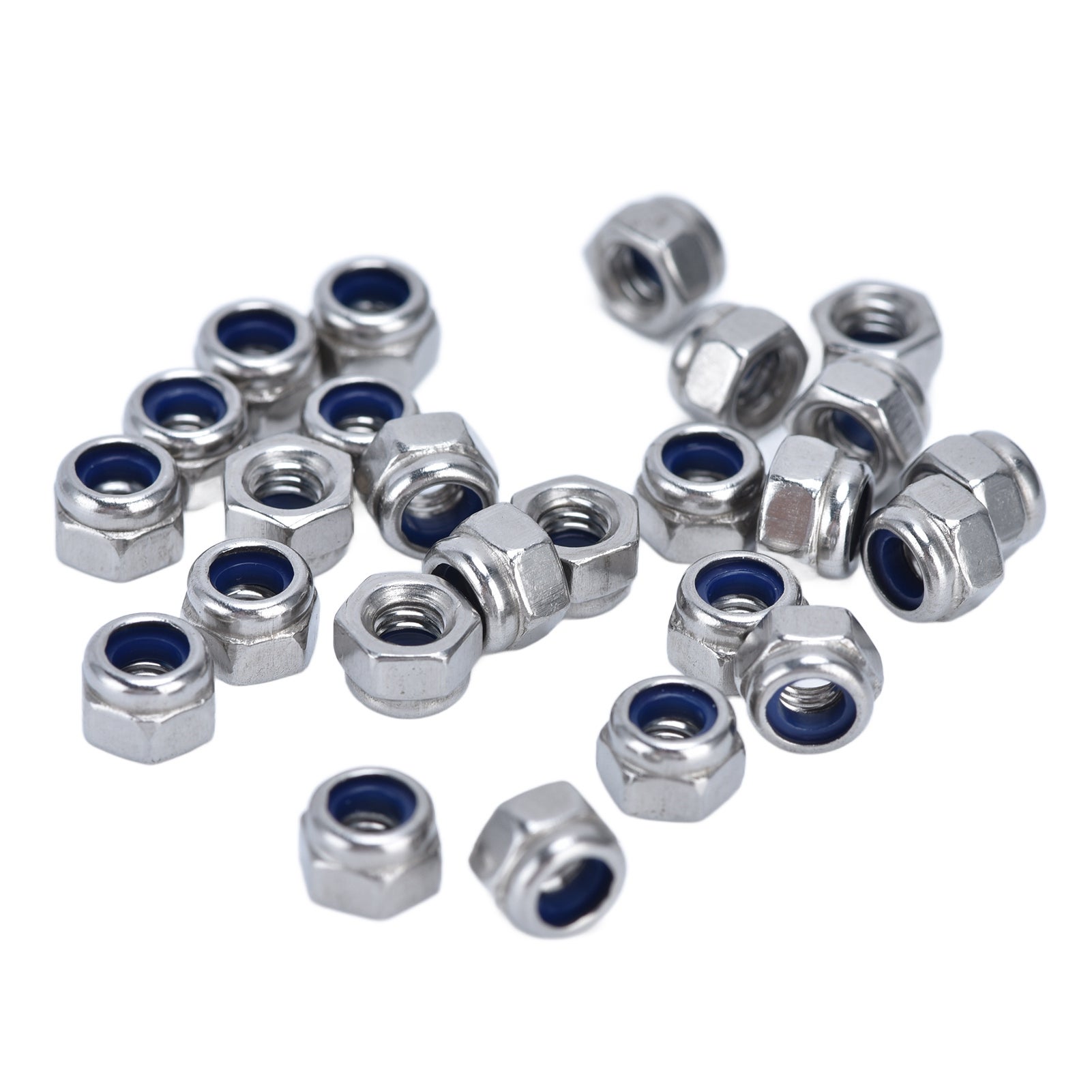 200 tuercas hexagonales M4 de acero inoxidable con autobloqueo, M4 x 0 ...