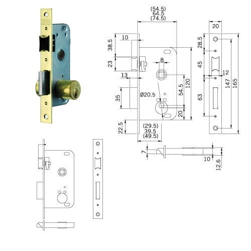 TESA CERRADURA 2000HL 50 54.5 EMBU.PICA.PALE.REDON | Leroy Merlin