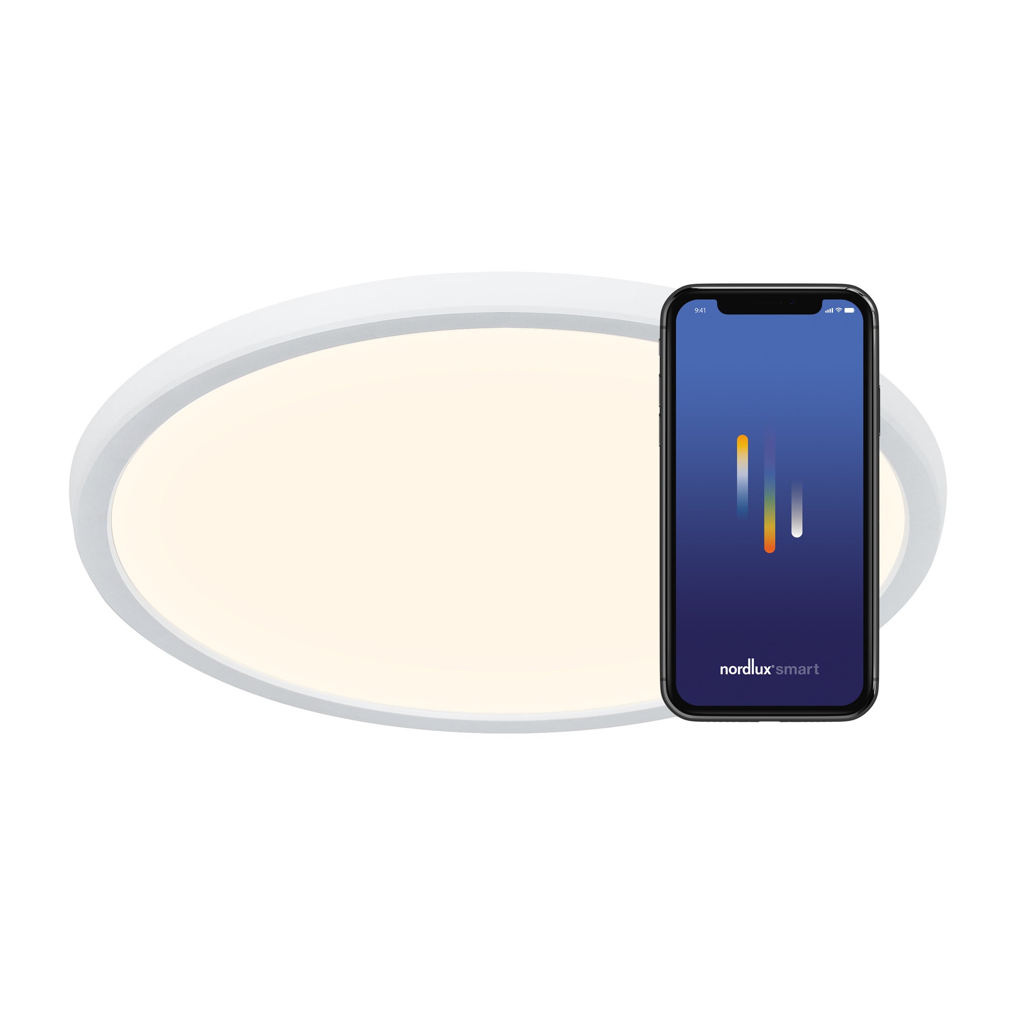 Plafonnier OJA SMART, Matière plastique - Couleur Blanc, LED Module - H ...