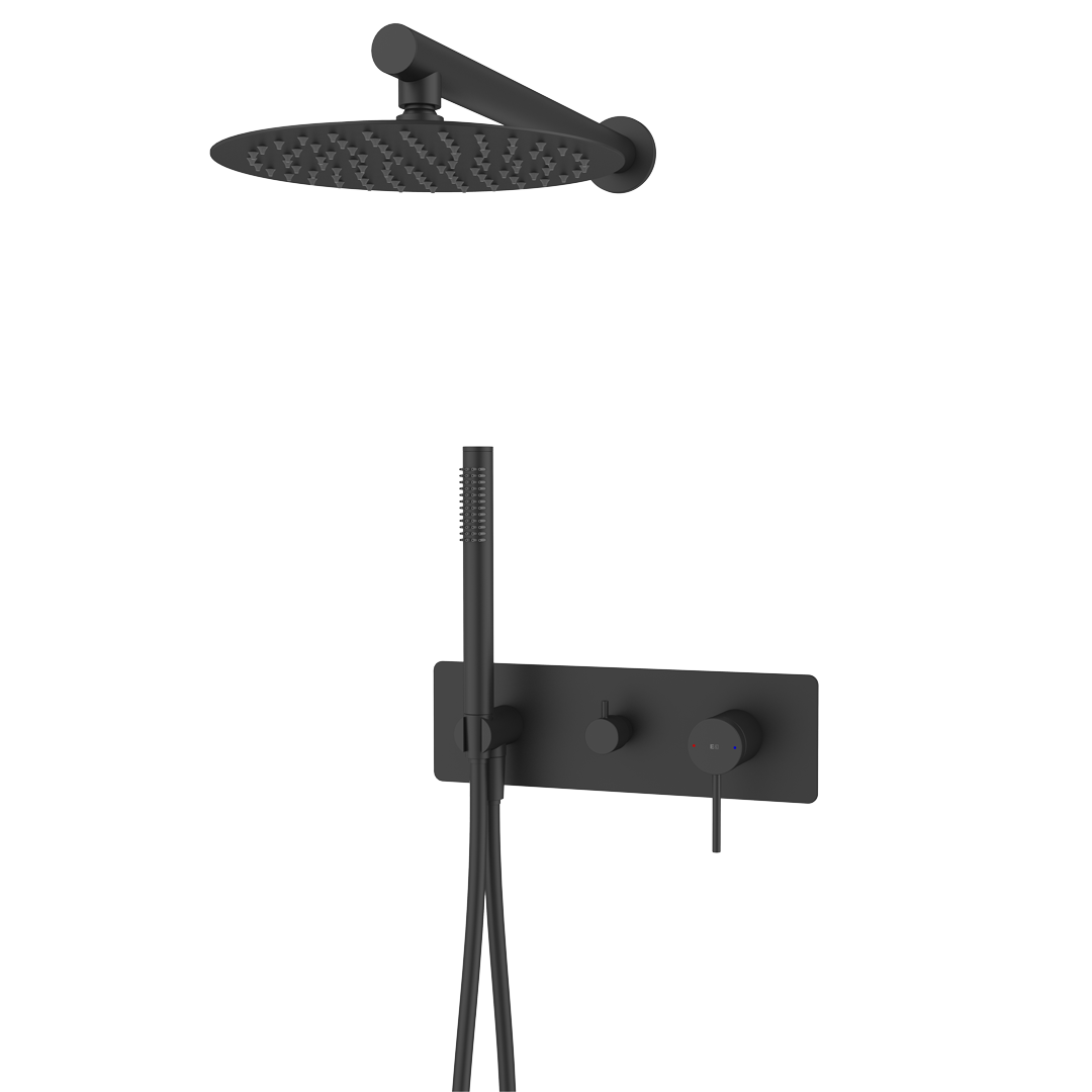 Envol colonne de douche encastrée mécanique noire | Leroy Merlin