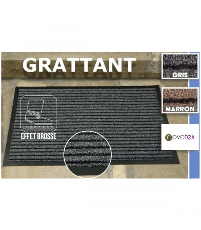 Tapis Grattant Intérieur Extérieur Strong Marron (90x150cm) | Leroy Merlin