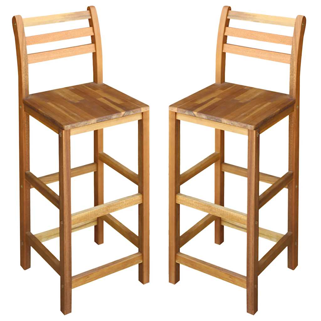 Tabourets de bar lot de 2 bois d'acacia massif | Leroy Merlin