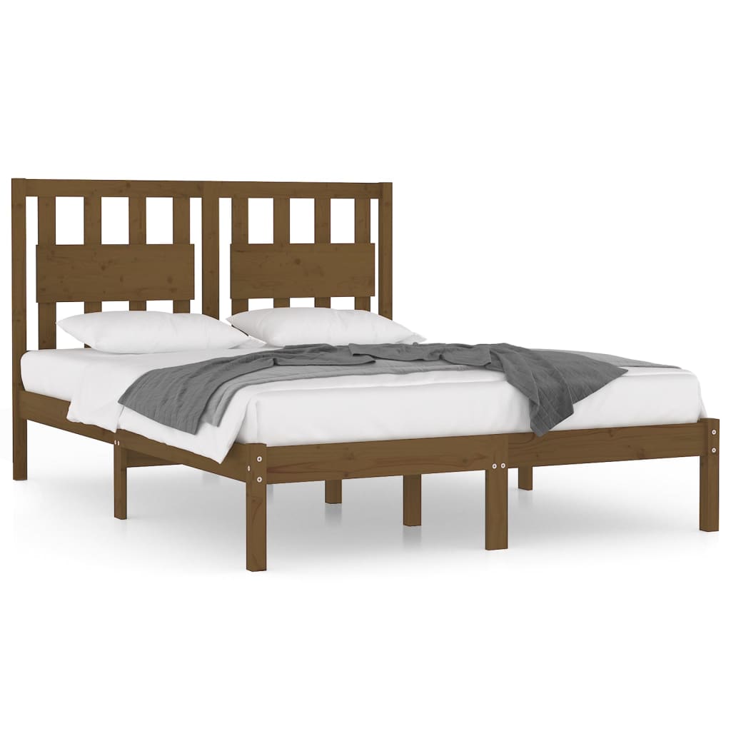Cama matrimonial | Cama para adultos | Estructura de cama madera maciza ...