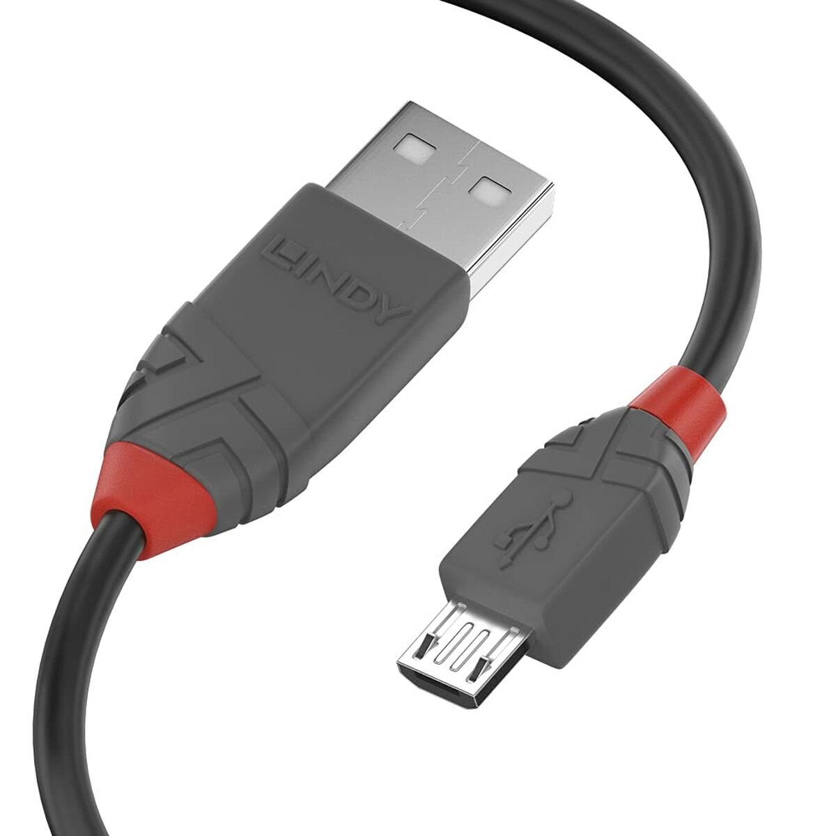 Câble USB 2.0 A vers Micro USB B LINDY 36731 50 cm Noir | Leroy Merlin