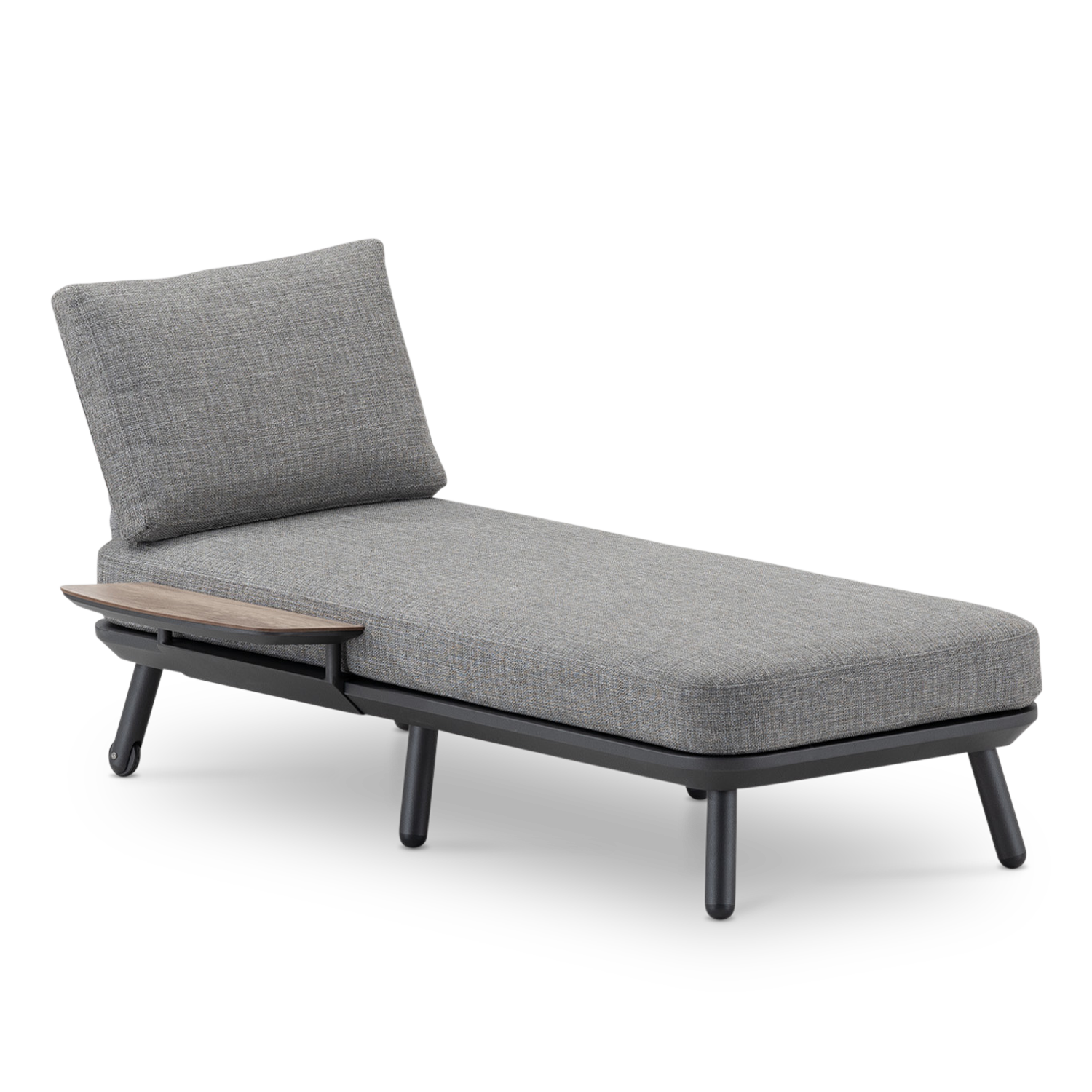 Transat de jardin avec table anthracite - Matilda | Leroy Merlin