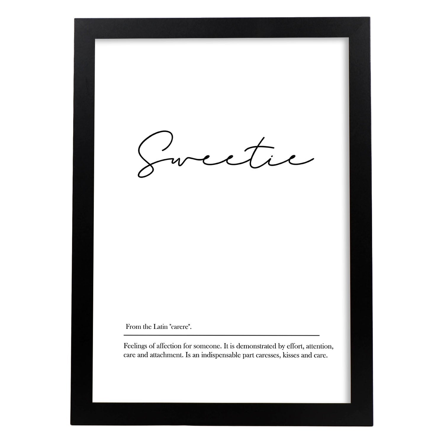 Sweetie English Definition Sheet. Poster Di Parole Con Definizioni ...
