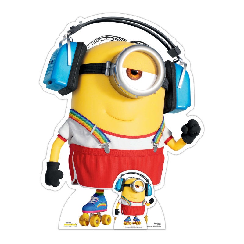Figurine en carton Stuart en patins à roulettes - Les Minions 2 : Il ...