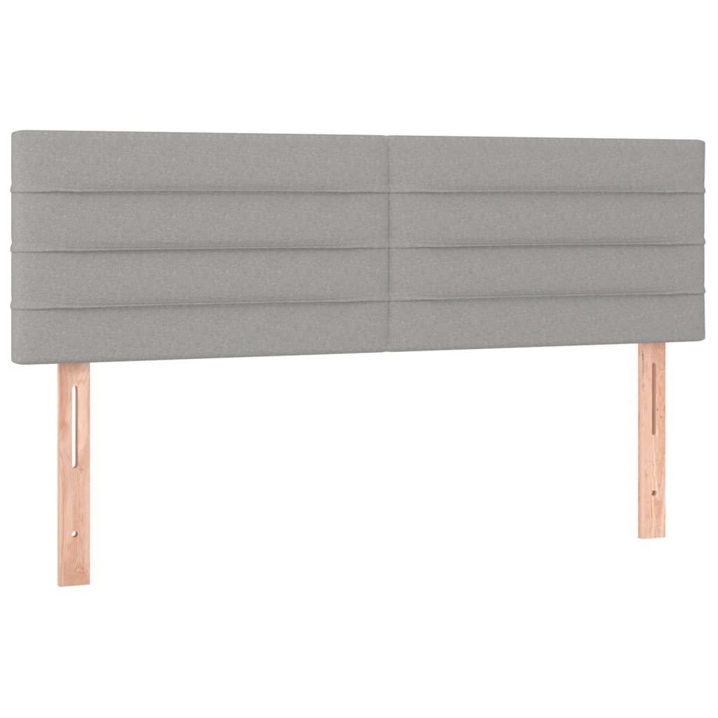 Testiere 2 unità tessuto grigio chiaro 72x5x78/88 cm - COMFORTXL ...