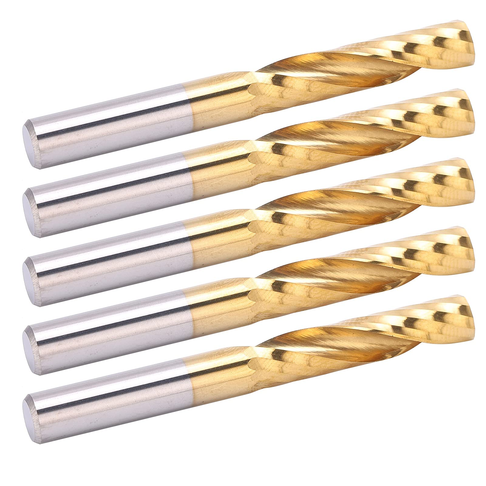 Lot de 5 fraises à embout en spirale pour métal CNC 6 x 28 x 55 mm ...