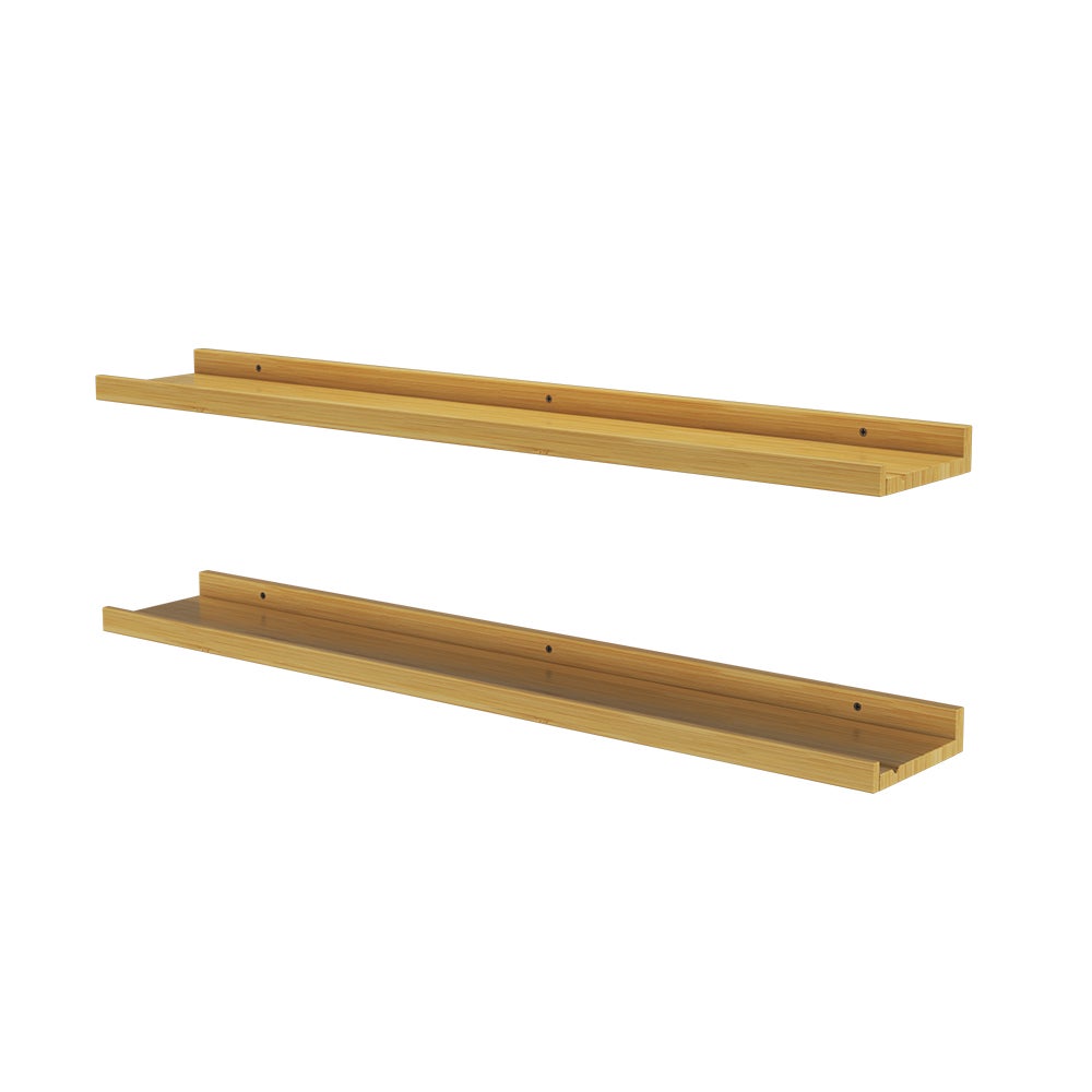 Vicco Estantería de pared Linus, Madera natural, 90 x 4 cm Lote de 2 ...