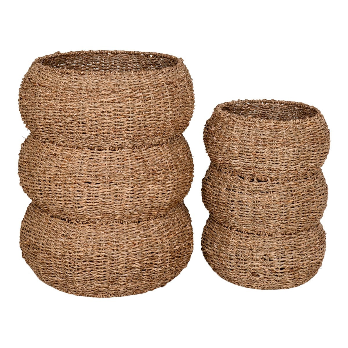 RONDO - Lot de 2 Cache-Pots en Fibre Naturelle Tressée | Leroy Merlin