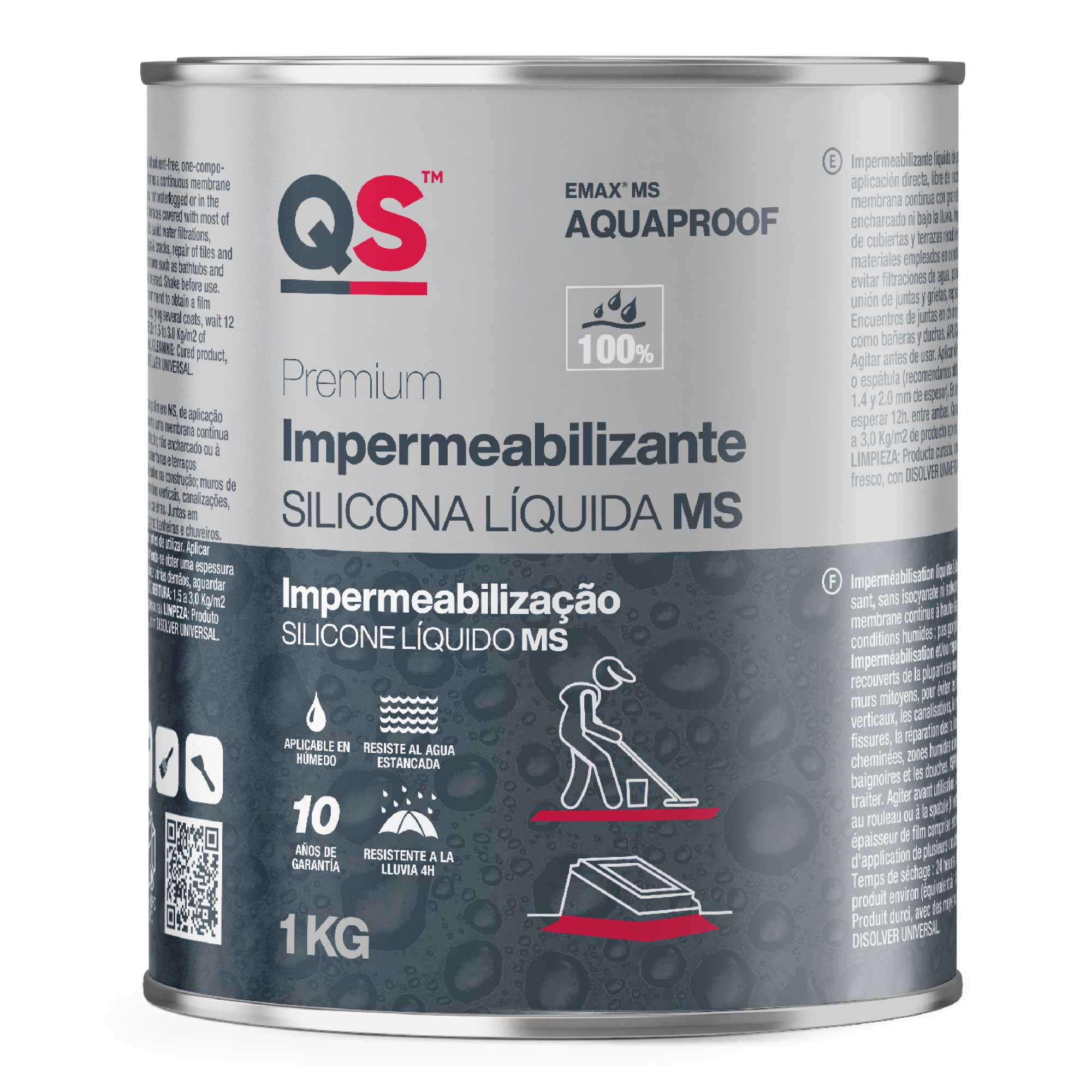 Membrane impermeable liquide blanche QS Adhesive Solution EMAX MS ...