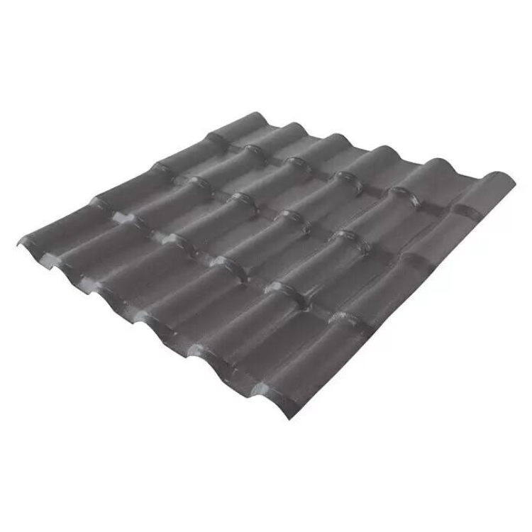 Pack 2 placas imitación teja Valencia de PVC negro 219 x 72 cm | Leroy ...