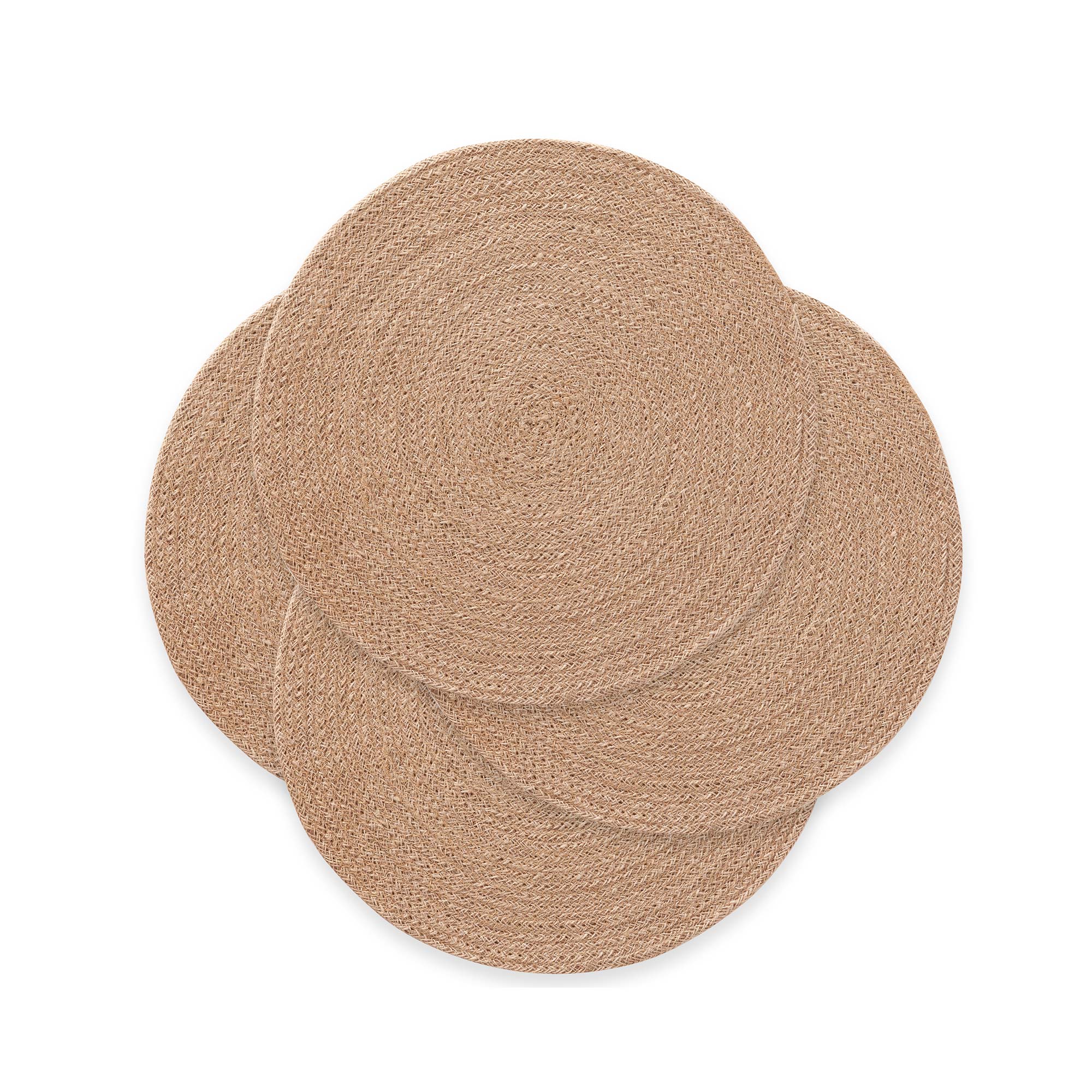 Lot de 4 sets de table ronds en jute 38x38 cm | Leroy Merlin
