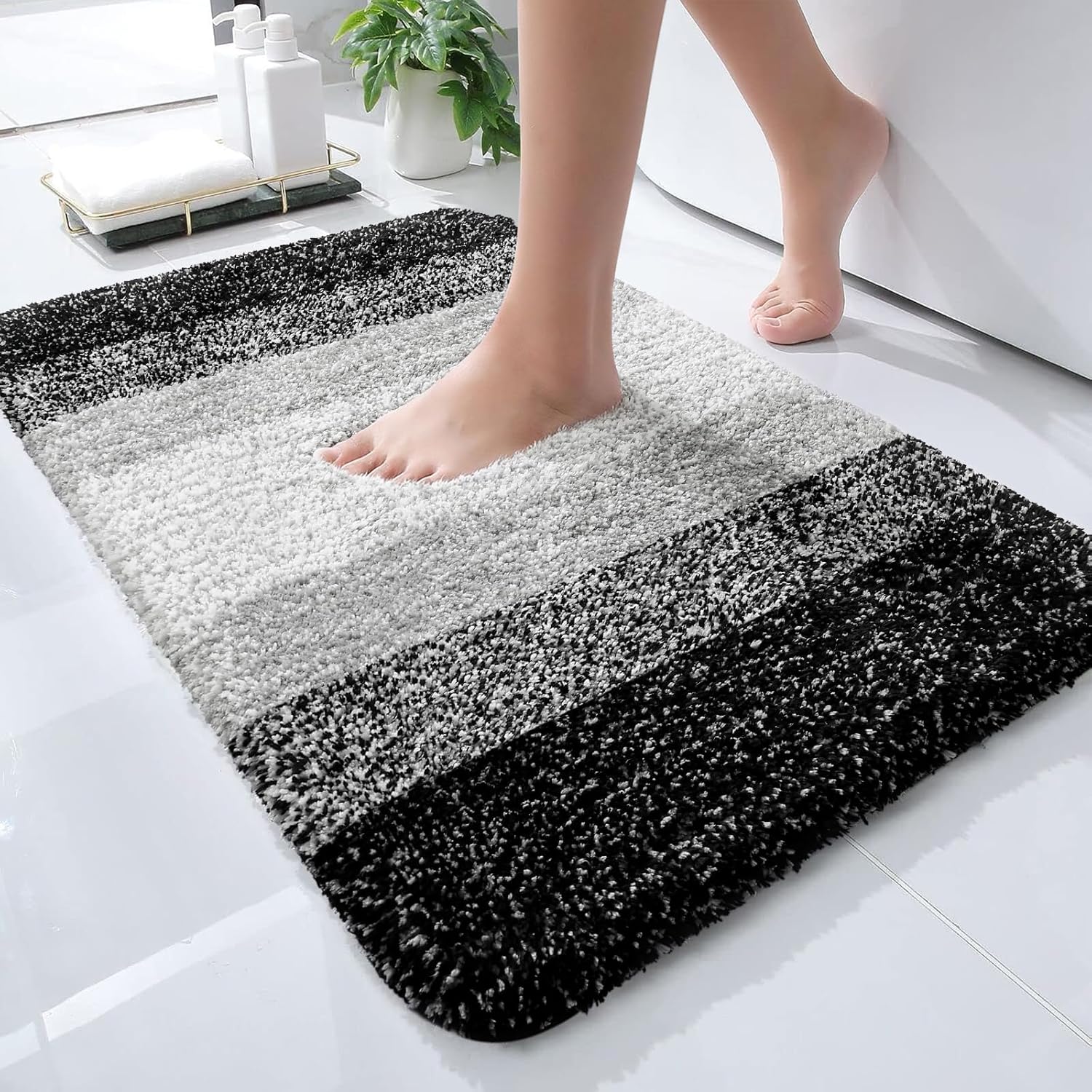 Alfombra de baño antideslizante, ultra suave y absorbente, ideal para ...