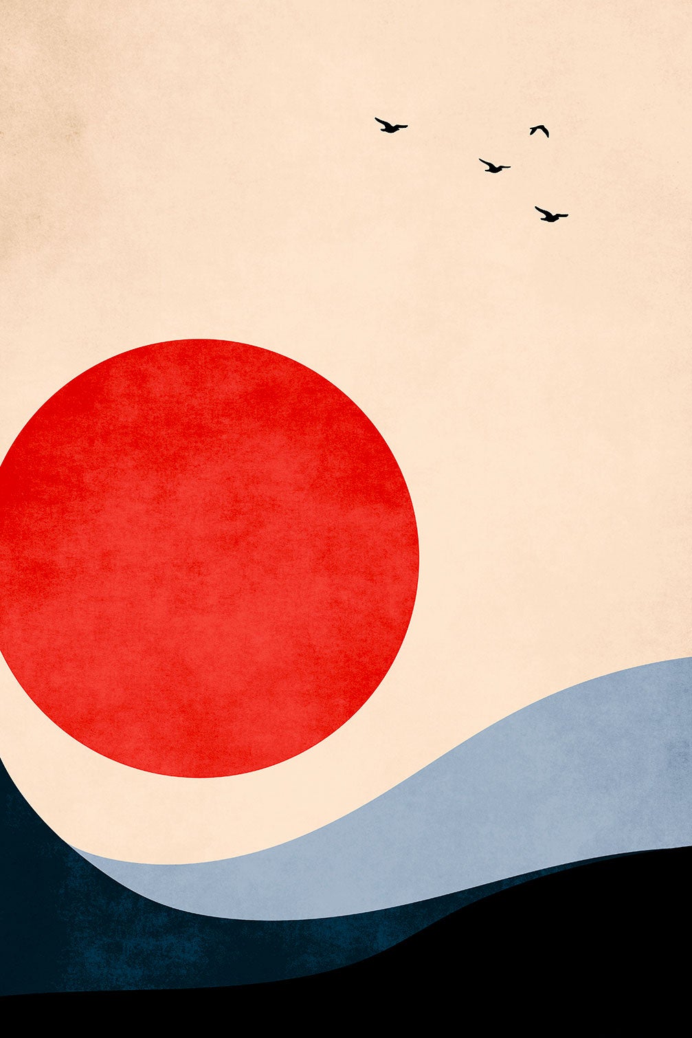 Tableau mémoire de vagues - 60x90cm | Leroy Merlin