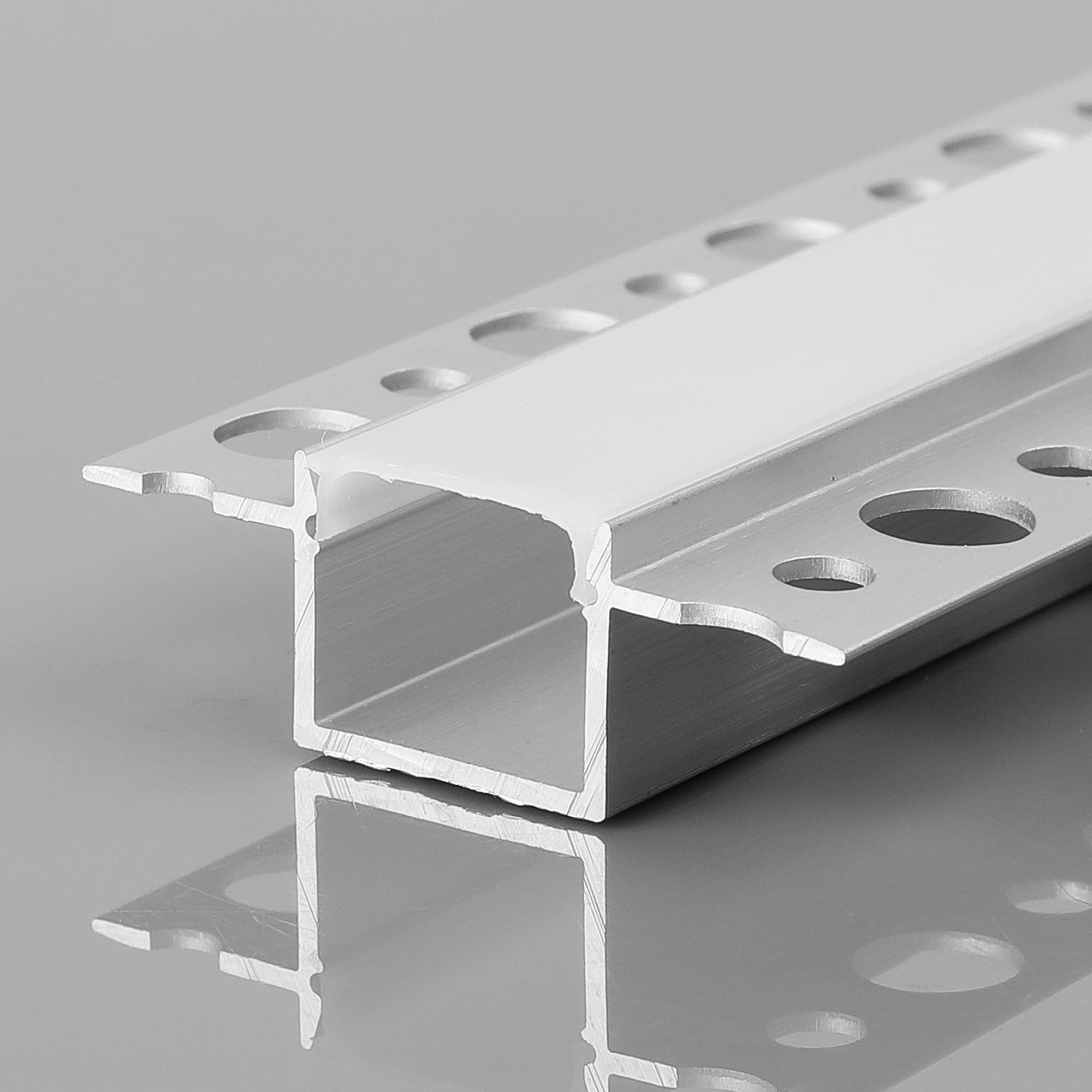 Profil pour ruban LED - encastré / sans rebord - 25x25mm - Avec ...