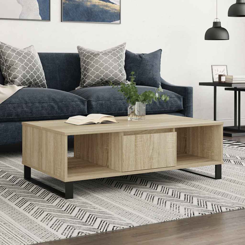 Table basse | Table d'appoint | Table de salon chêne sonoma 104x60x35 ...