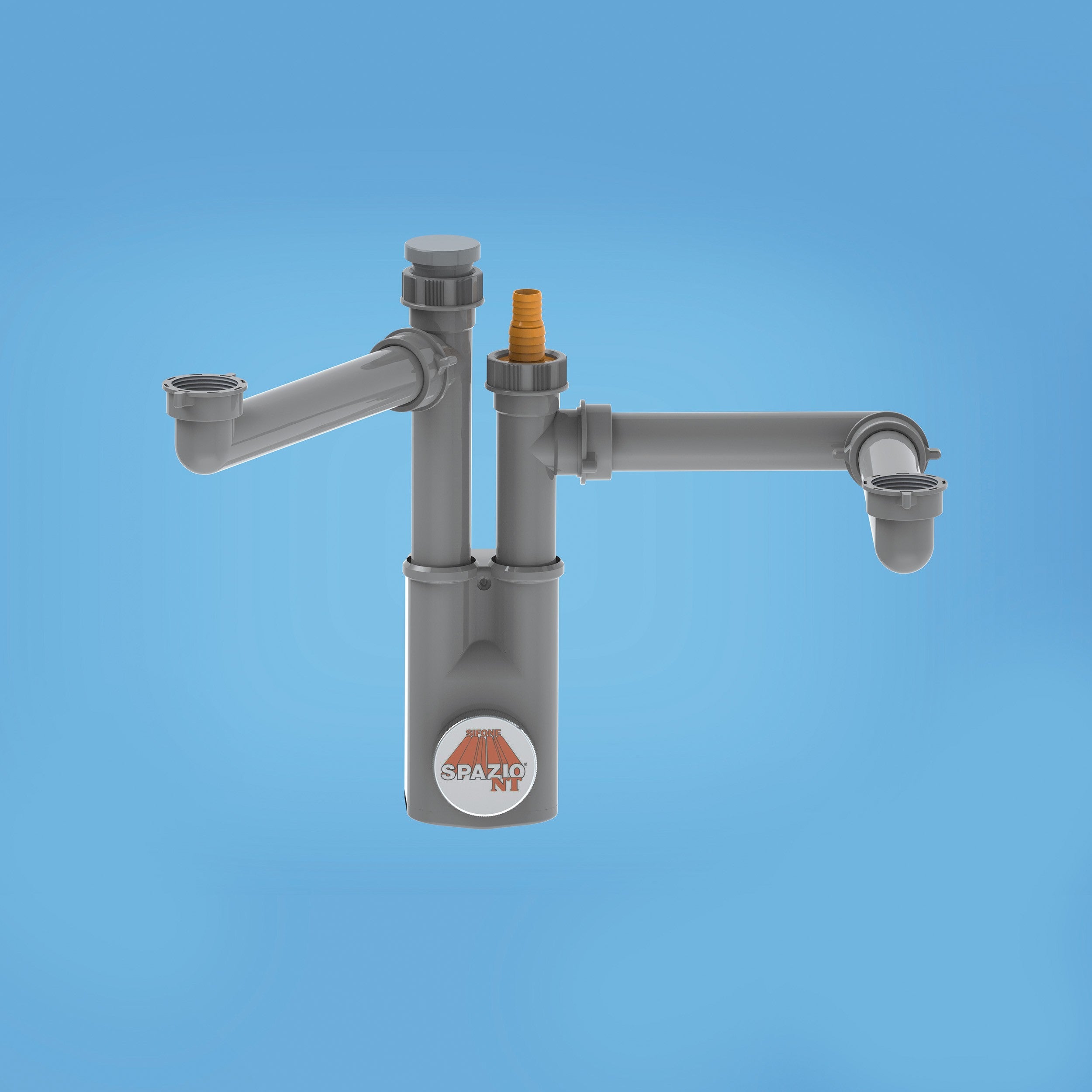 Siphon gain de place inspectable pour évier à deux cuves, sortie Ø50 mm ...