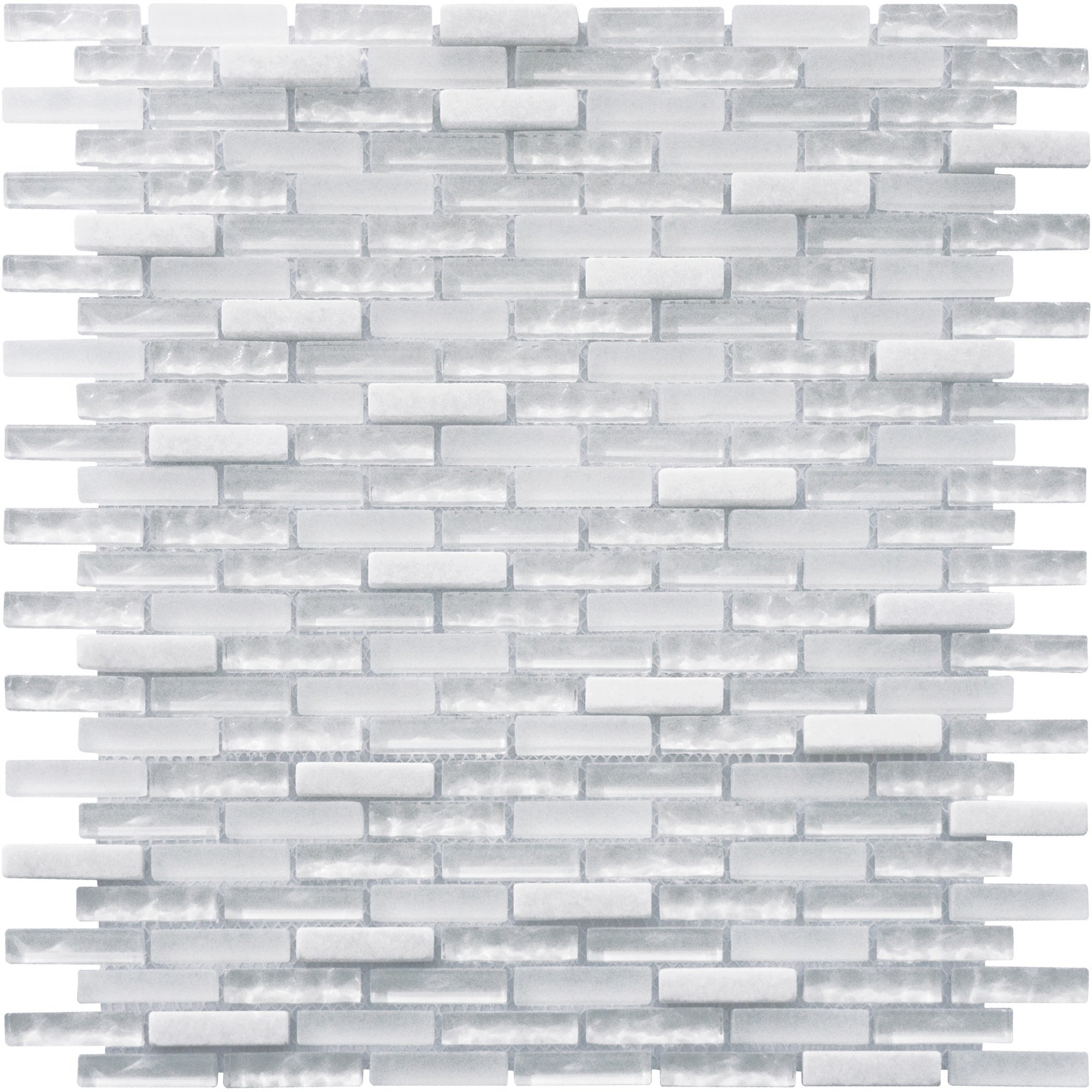 MOSAIQUE TENDANCES MICRO MINI BRIQUETTE BLANCHE 1 PLAQUE 30,5 x 30,5 CM ...