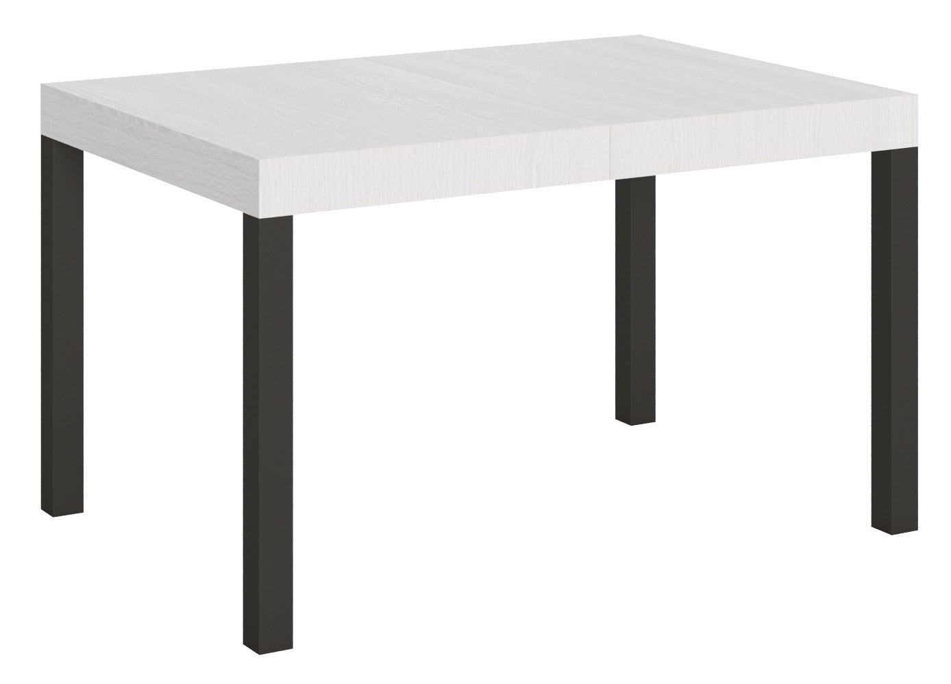 Table à manger extensible Karry-Couleur Blanc-Support 4 pieds-Largeur ...