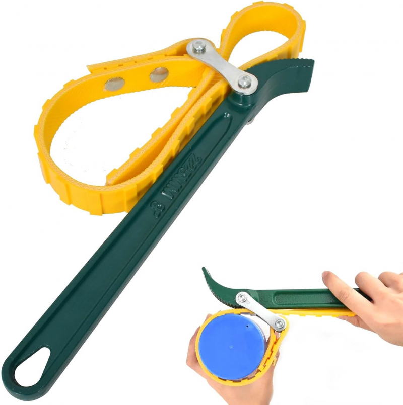 Clé à sangle de 9 pouces, clé à sangle réglable, clé à filtre à huile ...