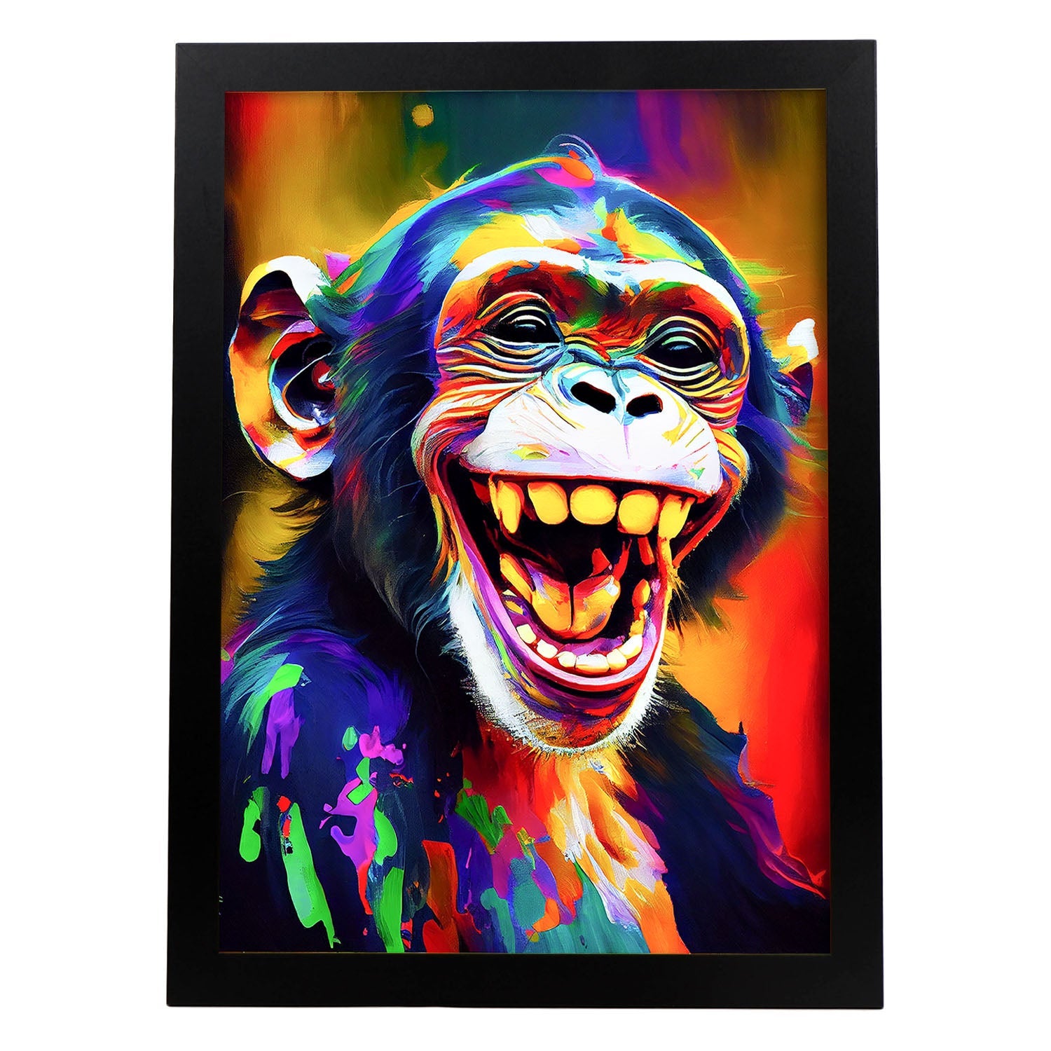 Style De Portrait De Singe Nacnic. Illustrations Animales Colorées À L ...