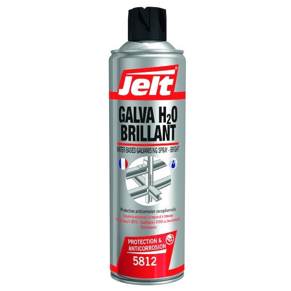Revêtement galvanisant GALVA H2O brillant - aérosol - 650 ml brut / 500 ml net - JELT | Leroy Merlin