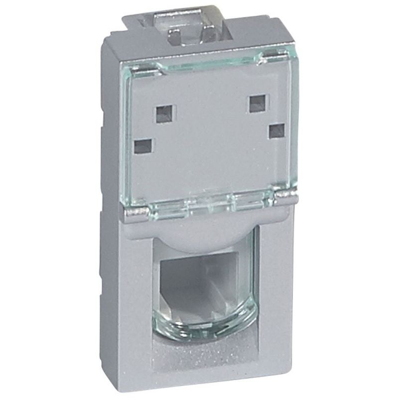 Prise téléphone RJ11 Mosaic - Aluminium - 1 module | Leroy Merlin