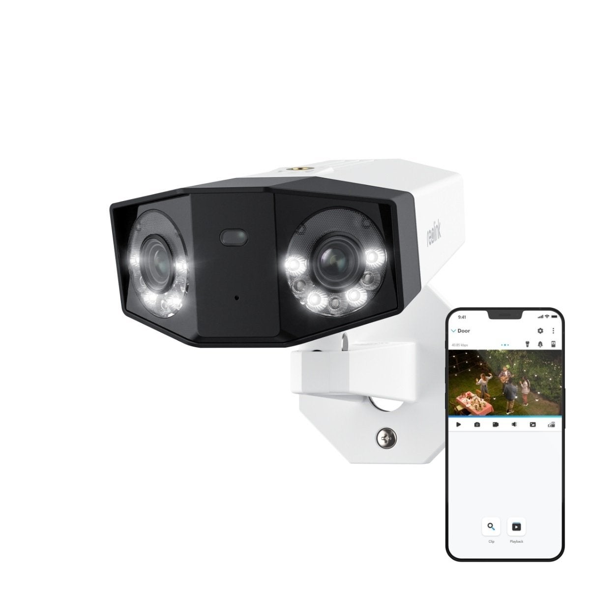 Caméra de surveillance 8K panorama 180°double objectif PoE, Reolink ...