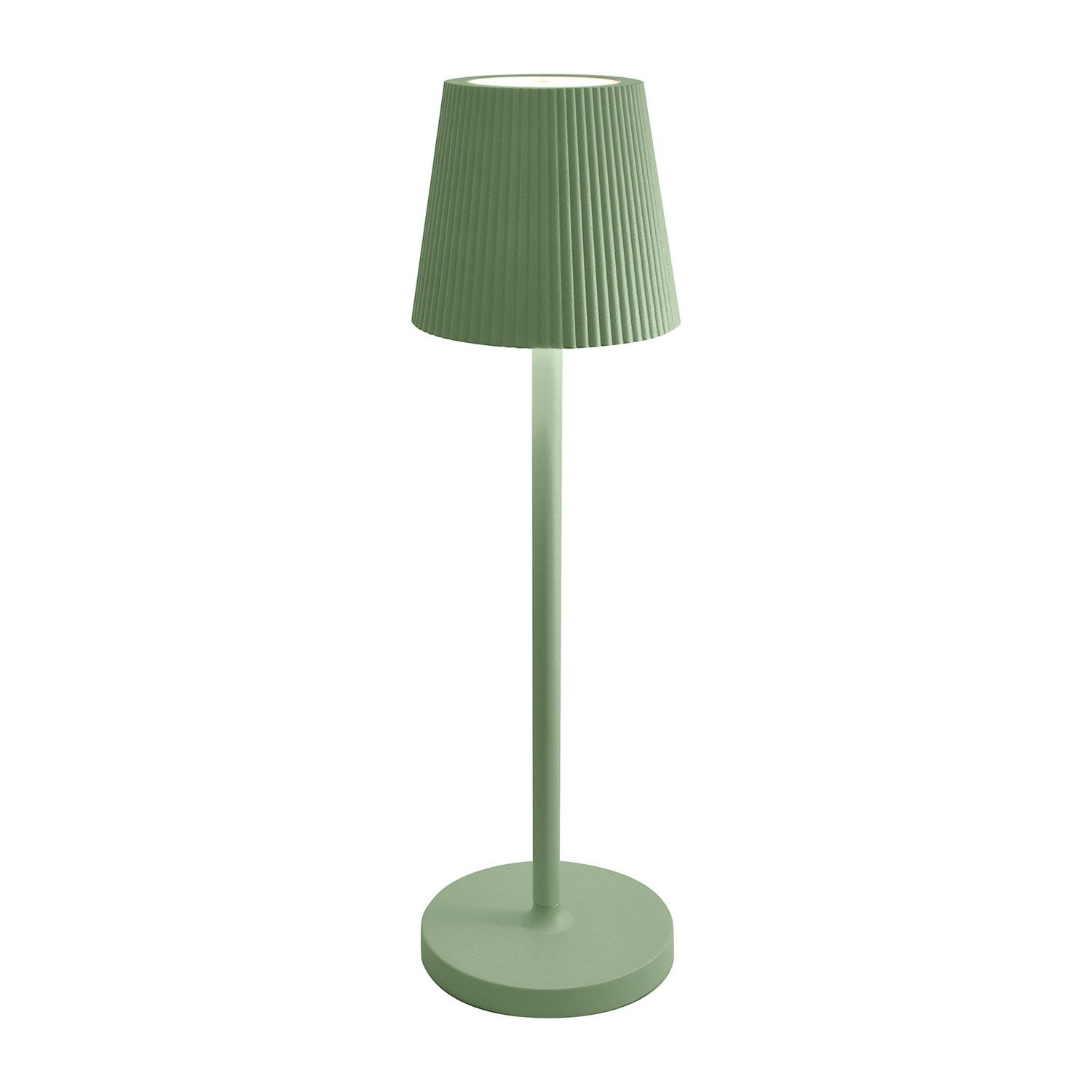 Lampe de table LED rechargeable IP54 couleur vert mod. Emma | Leroy Merlin