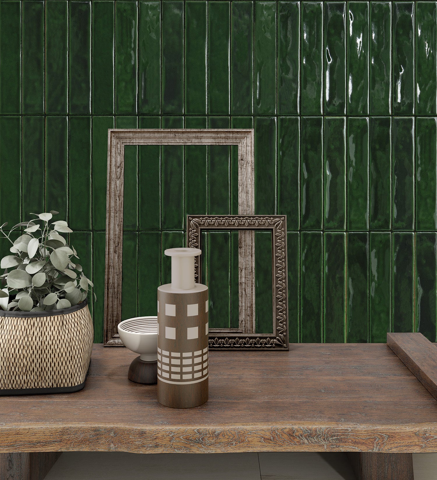 Faïence Effet Zellige Vert SAONA 5x25 Green - Les Carreaux de Jean ...