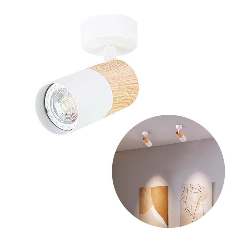 Spot LED Rotatif Nordic 1pc, Plafonnier GU10 Remplaçable pour Salon ...