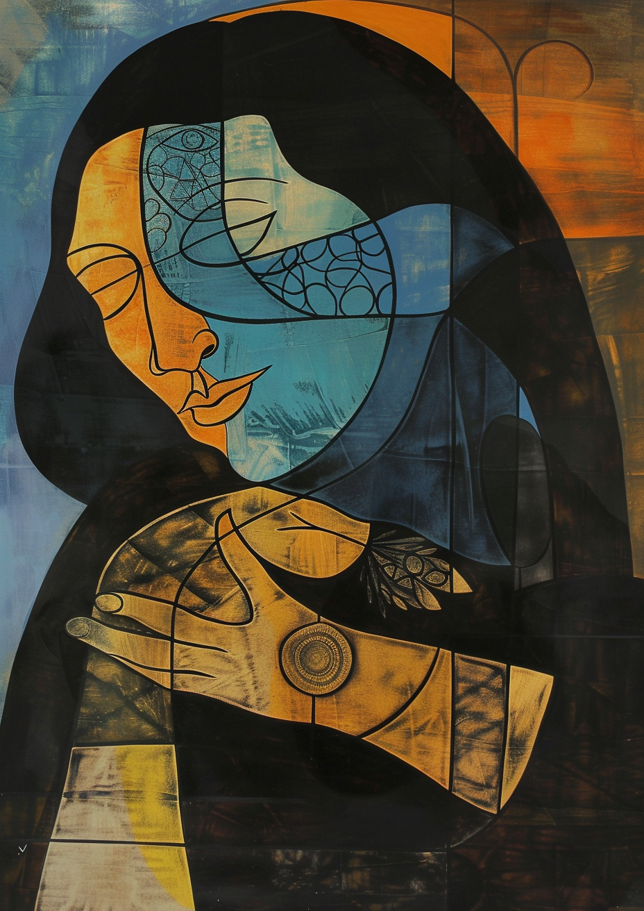 Lámina POLARTE 50x70. Metamorfosis de un Susurro Cobalto | Leroy Merlin