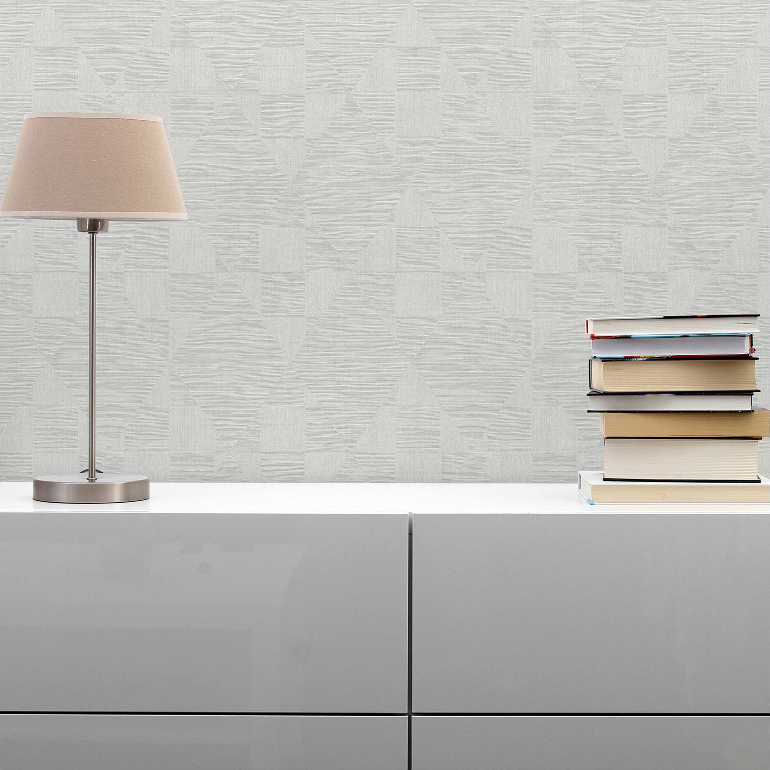 M1-No.803 Papier peint intissé Gris Blanc Géometrique | Leroy Merlin