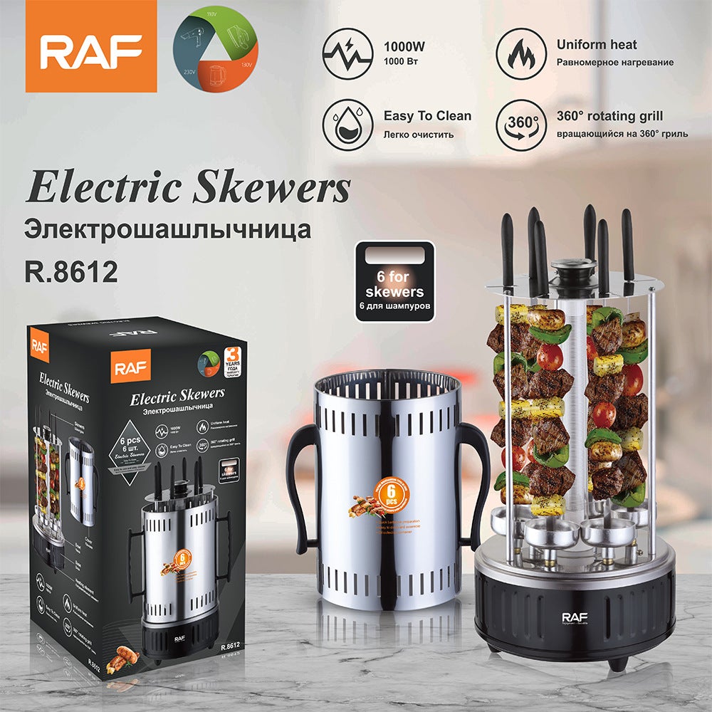 Four barbecue RAF-1000W, machine à brochettes, grill multifonction tout ...