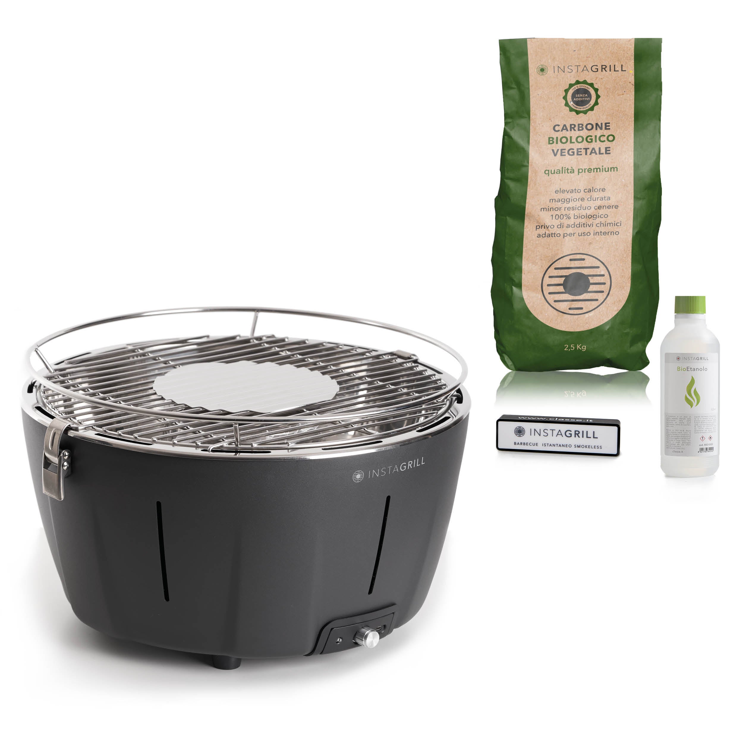 InstaGrill | PAK barbecue de table portable sans fumée avec charbon de ...