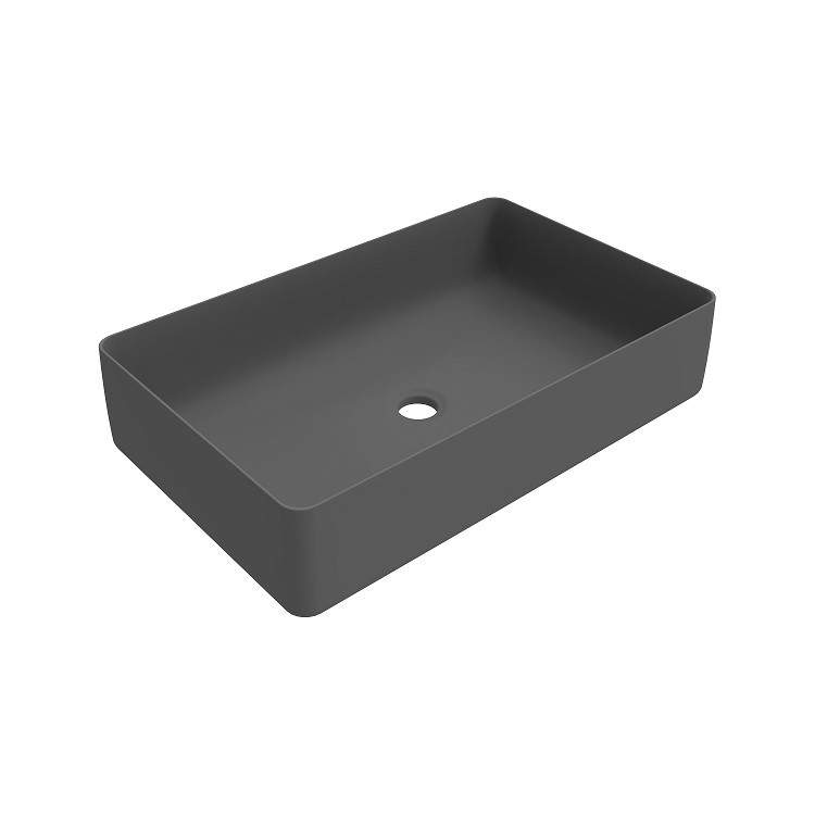 Vasque à poser avec dimensions 580x360 mm couleur gris mat Ercos Musa ...