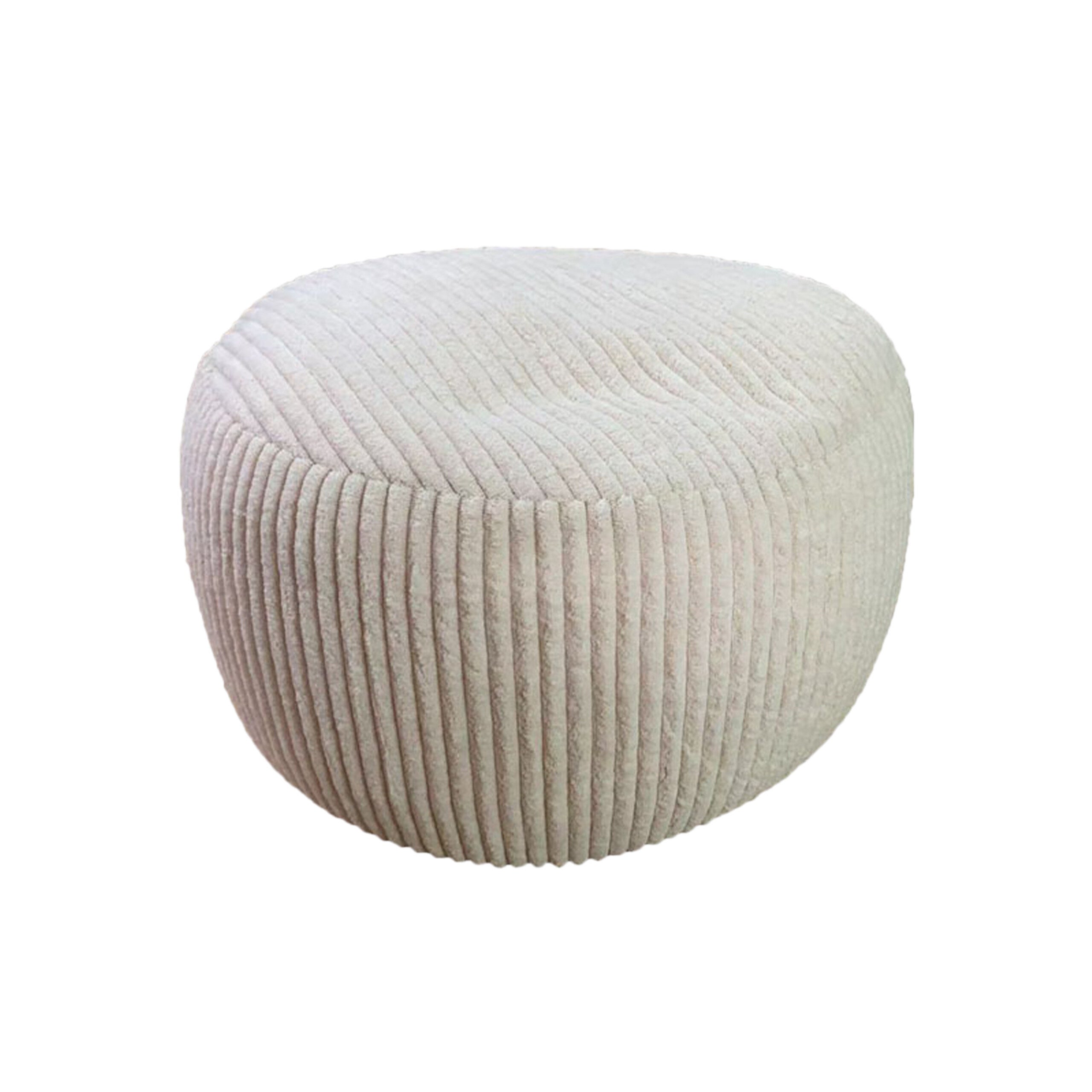 Pouf, cord, H x P : 35 x 50 cm, rembourrage en polystyrène, coussin de ...