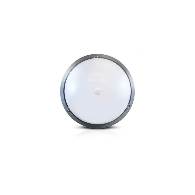 LED Hublot + Détecteur IR Ø300 18W 1450LM 4500K IP65 Gris Anthracite ...