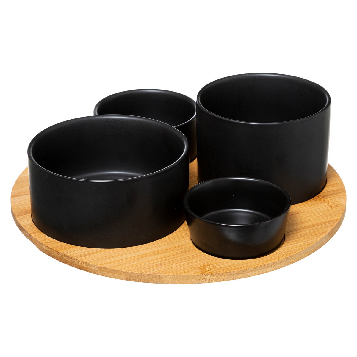 Set apéritif 5 pièces Modern wood Noir - SECRET DE GOURMET | Leroy Merlin