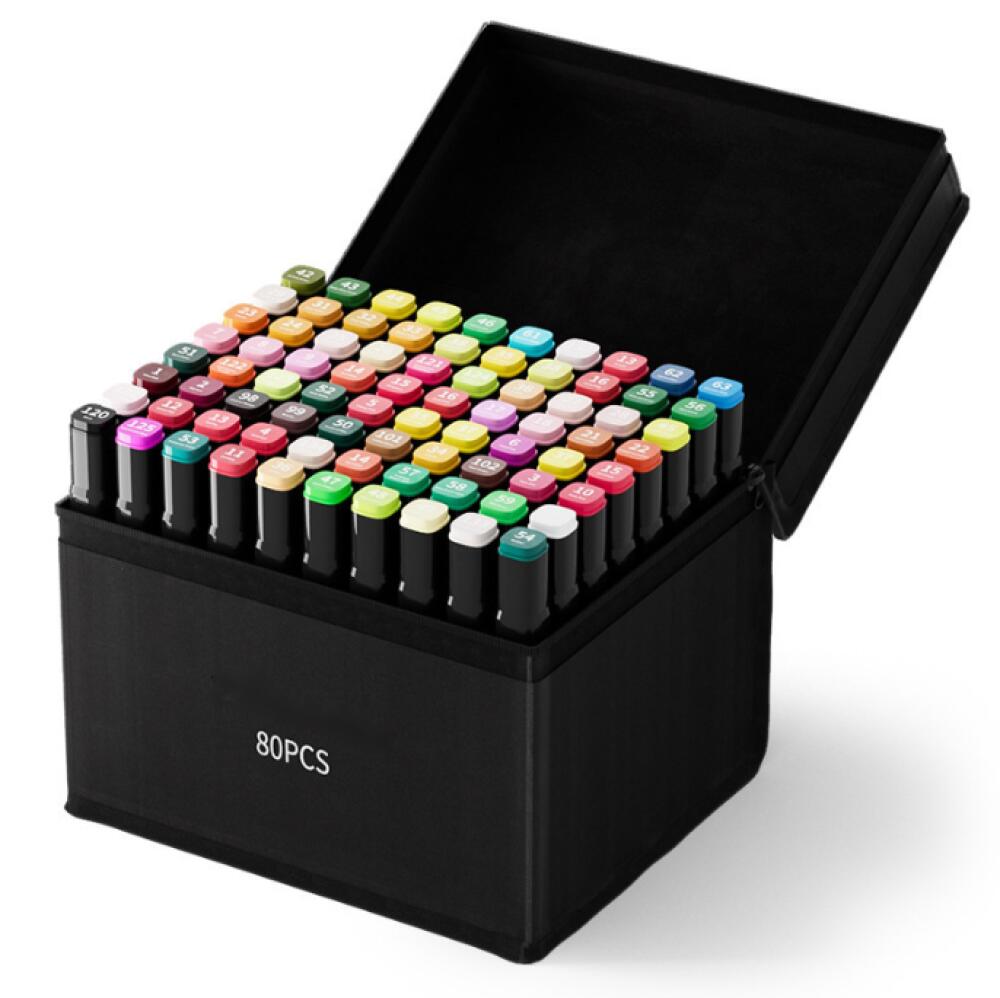 Feutre Coloriage 80 Couleurs, Set de Feutres Doubles Pointe, Feutre ...
