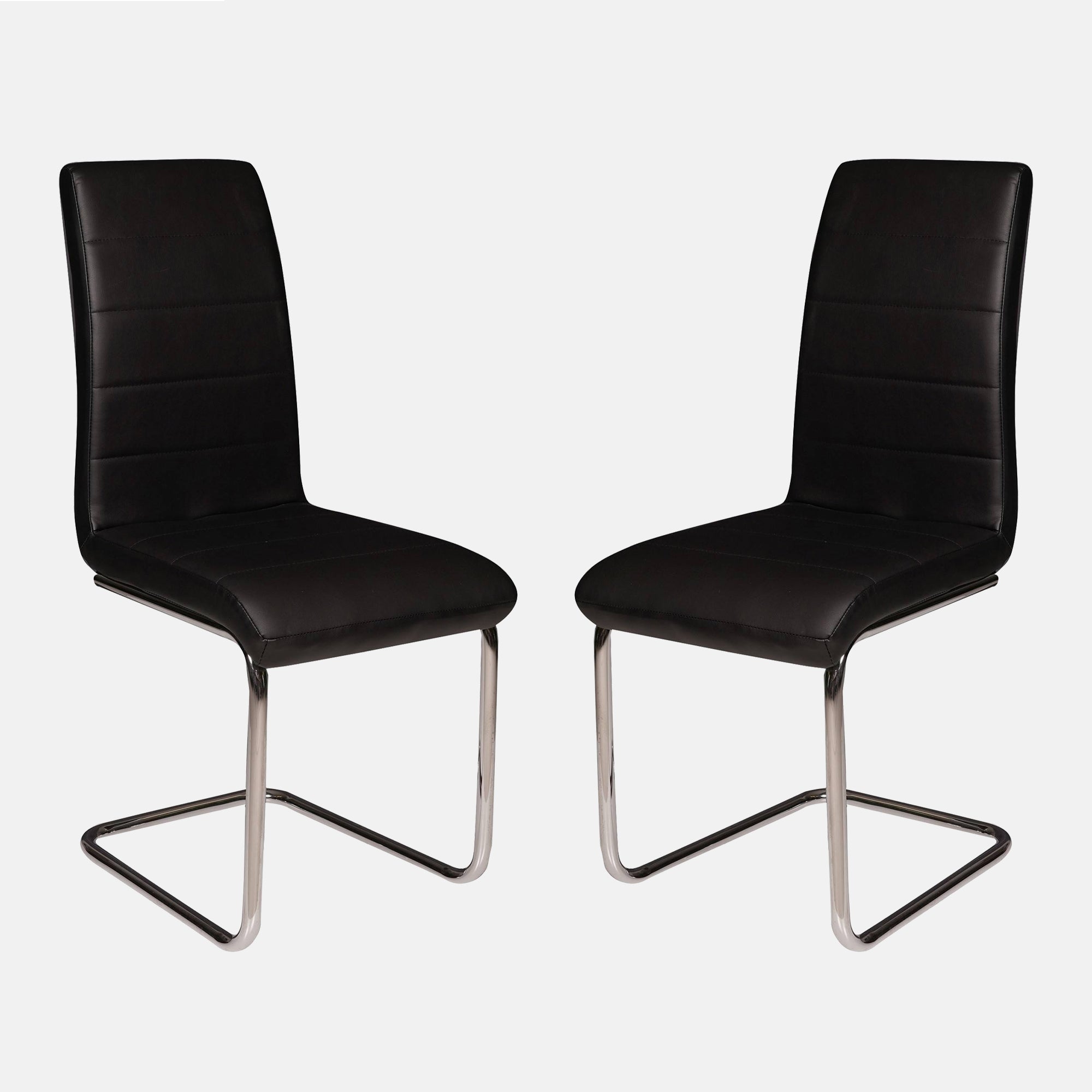 Lot de 2 chaises modernes en éco-cuir, pour salle à manger, cuisine ou salon, 43x57h98 cm ...