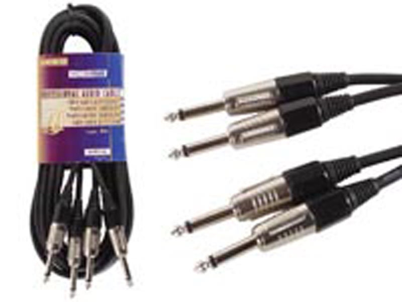 CONECTICPLUS Câble 2 Jack 6.35 mâles 2 Jack 6.35 mâles 5 mètres | Leroy ...