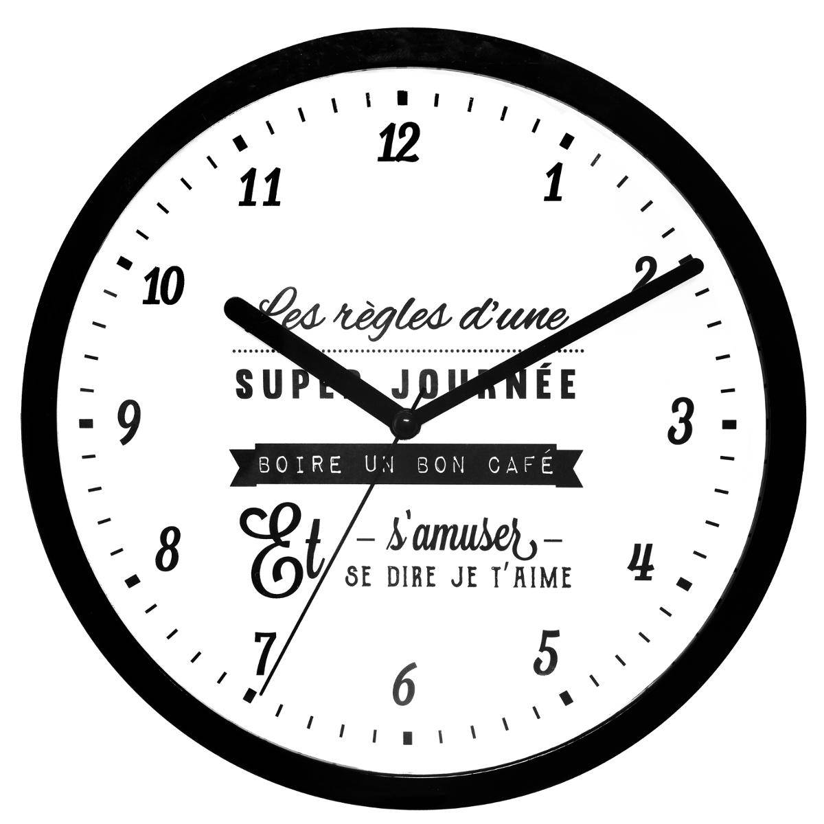 Pendule citation en plastique D22 - 4 - Atmosphera créateur d'intérieur ...